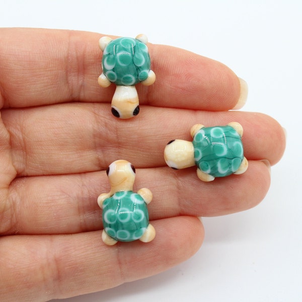 Turtle Glass Beads - Etsy