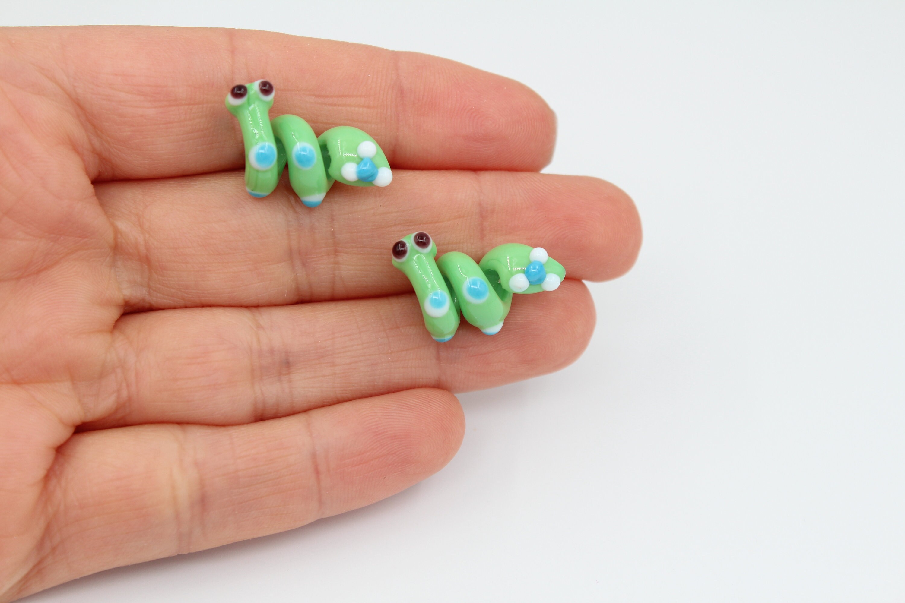 Lampwork Murano Snake Glass Beads, DIY Jewelry (11x23mm) - Etsy