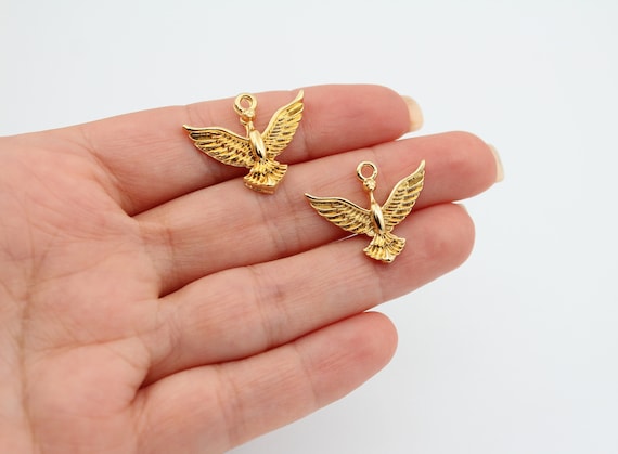 20X24MM 24K Shiny Gold Plated Phoenix Pendant Gold Plated - Etsy