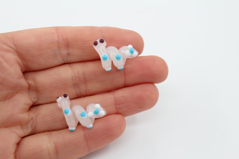 Lampwork Murano Snake Glass Beads, DIY Jewelry (11x23mm) - Etsy
