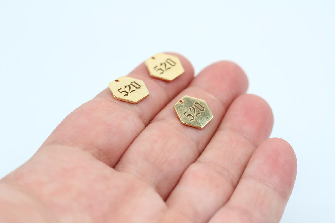 24K Gold Plated Grabovoi Number 520 Charm Necklace - Etsy