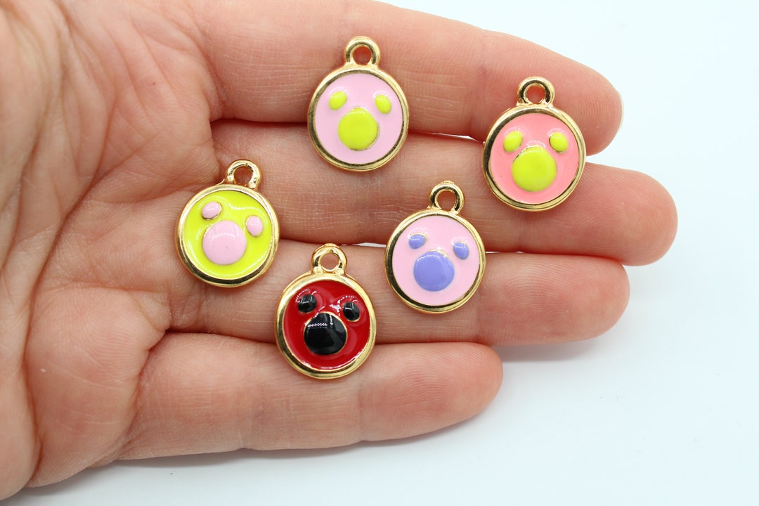 14X18MM 24K Shiny Gold Plated Cartoon Character Charm, Enameled Charms ...