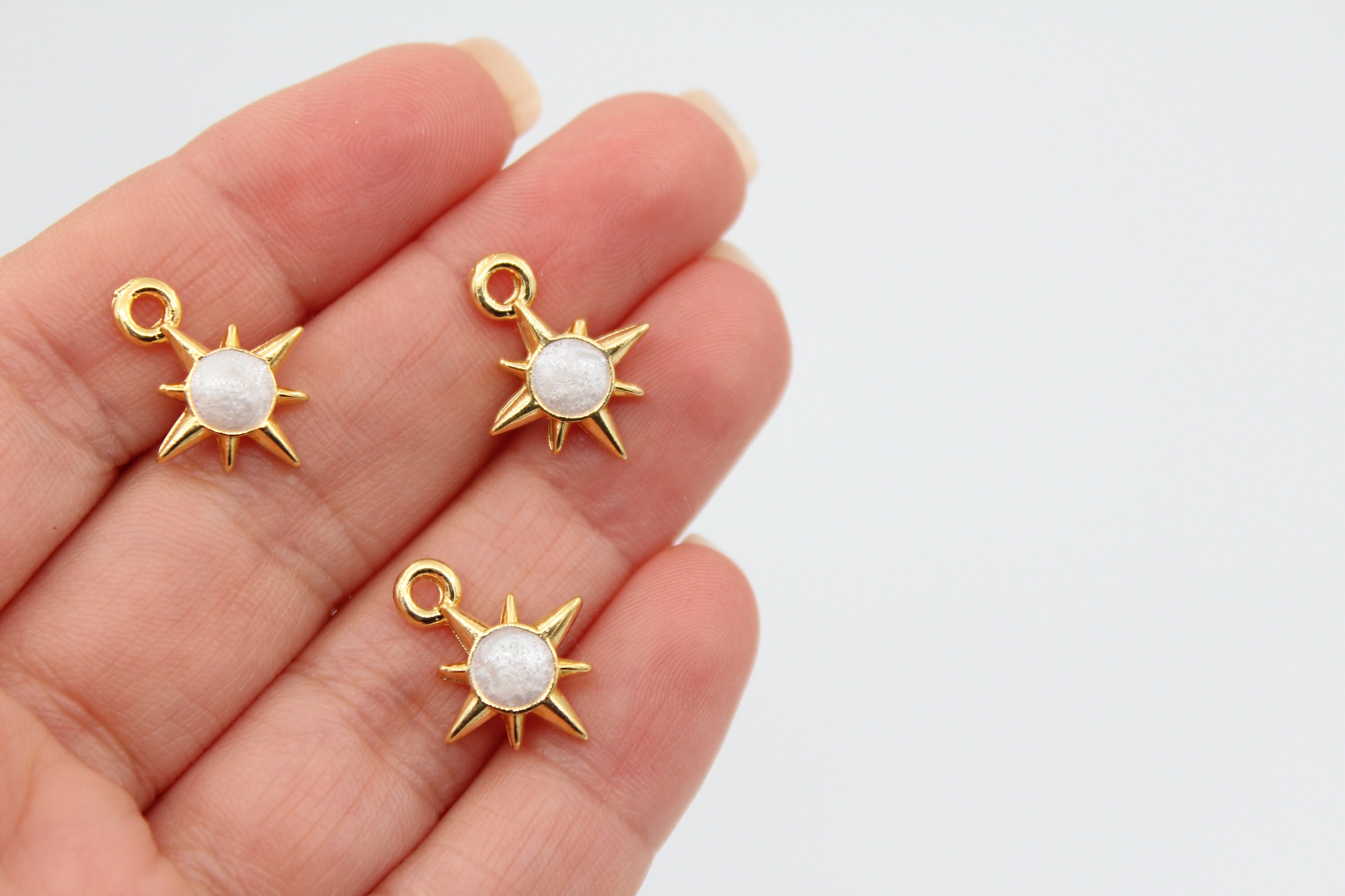 14X17MM 24K Shiny Gold Plated Pole Star Charms Polar Star | Etsy