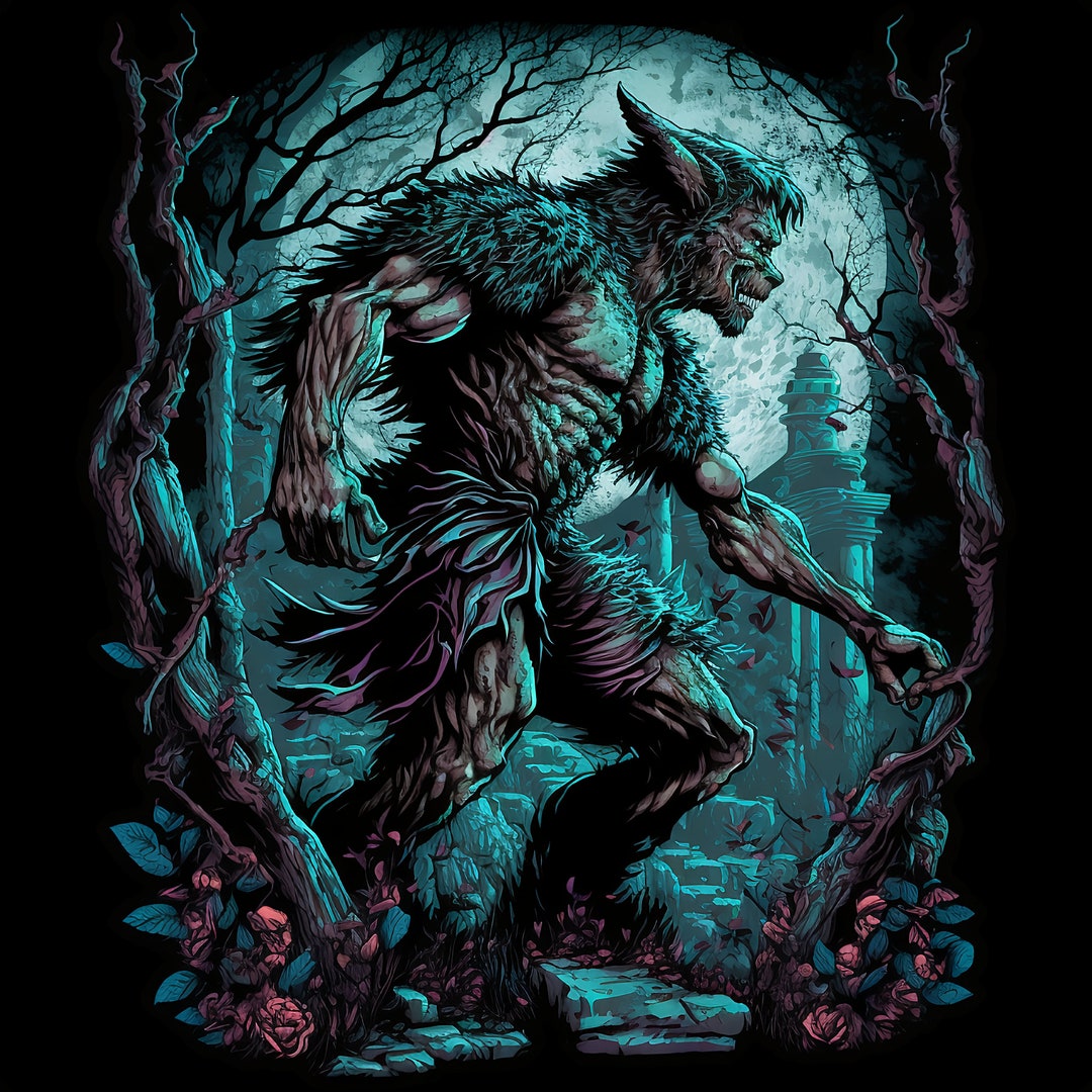 Werewolf Graphic T-shirt Ready - Etsy