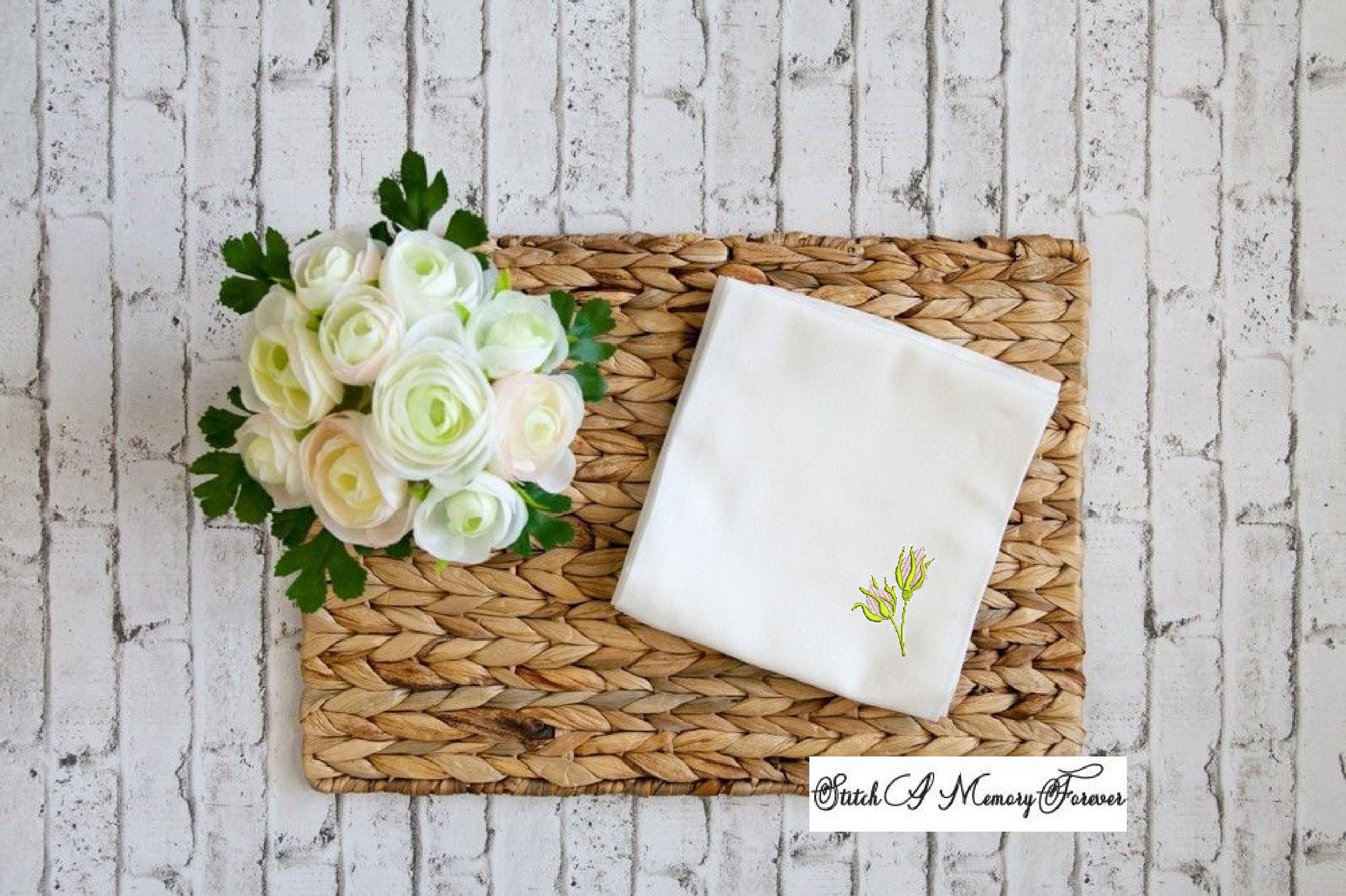 Rosebud Digital Embroidery Design in 3 Sizes - Etsy