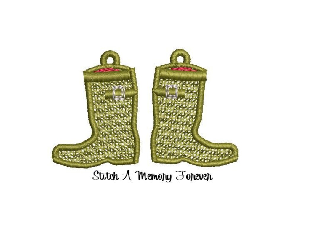 Wellies FSL Machine Embroidery Design - Etsy