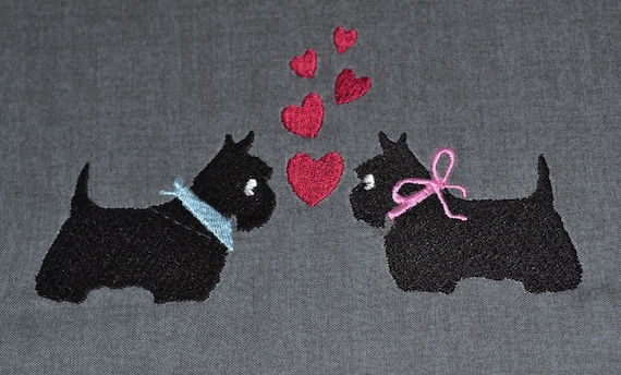 Scotties Machine Embroidery File in Multiple Formats for 7x5 | Etsy