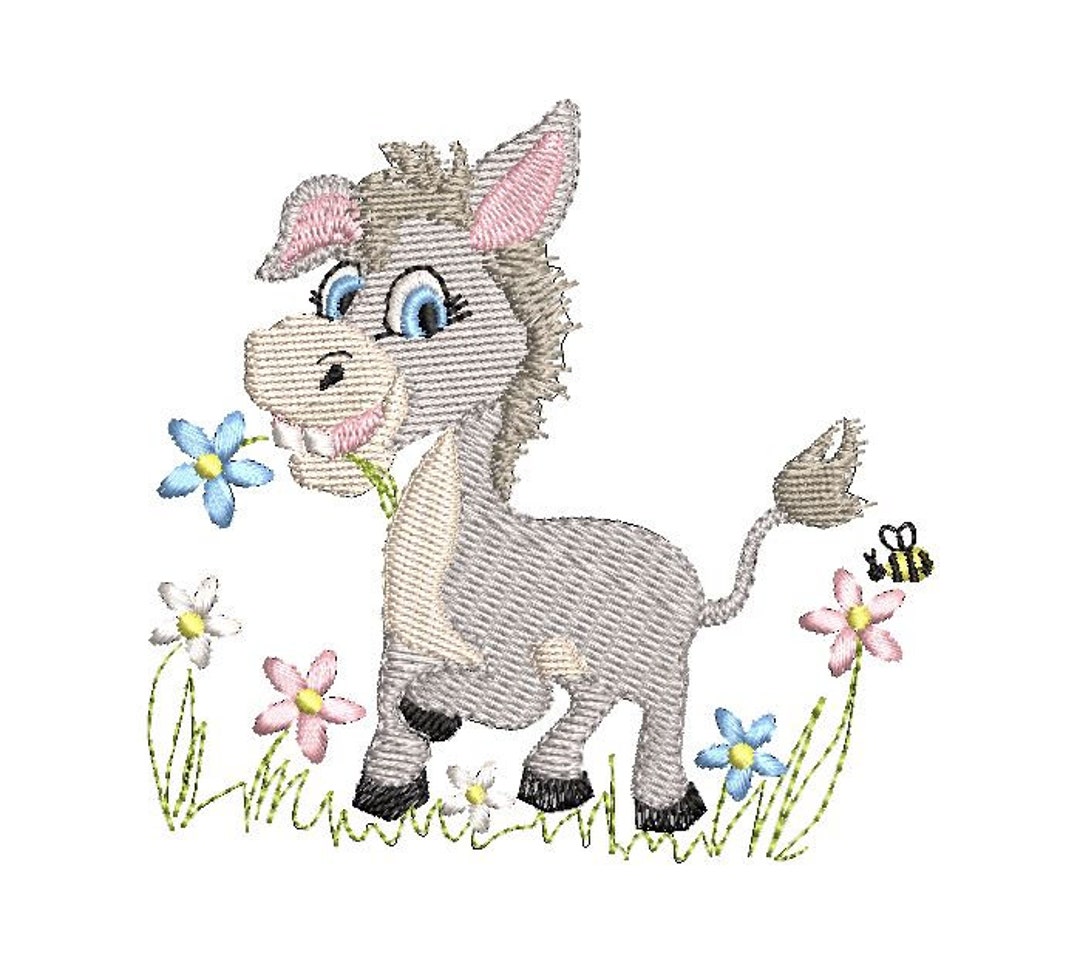 Happy Pony Machine Embroidery Design in 2 Sizes - Etsy