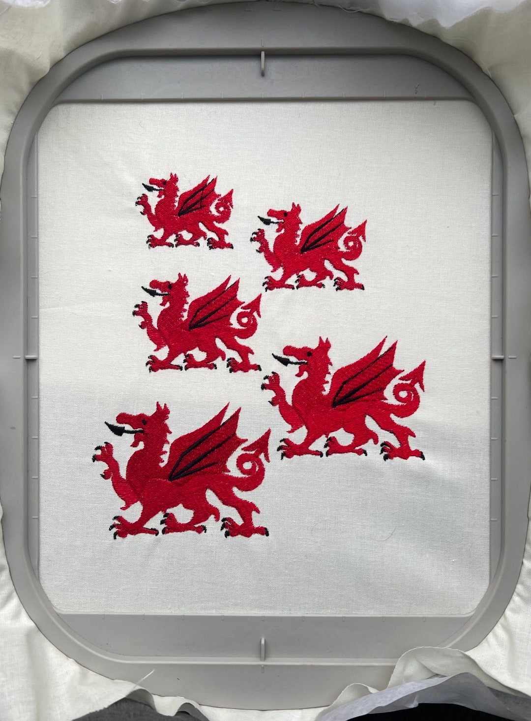 Welsh Dragon Embroidery Design in 5 Sizes All Fit 4x4 Hoop - Etsy