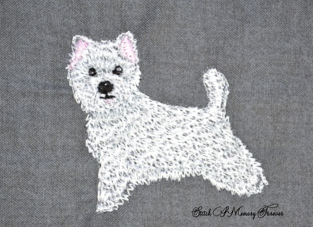 Westie Embroidery Machine Design - Etsy