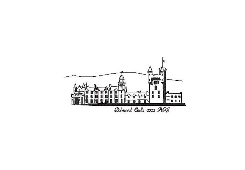 Balmoral Castle Machine Embroidery Design Unique and Simple - Etsy