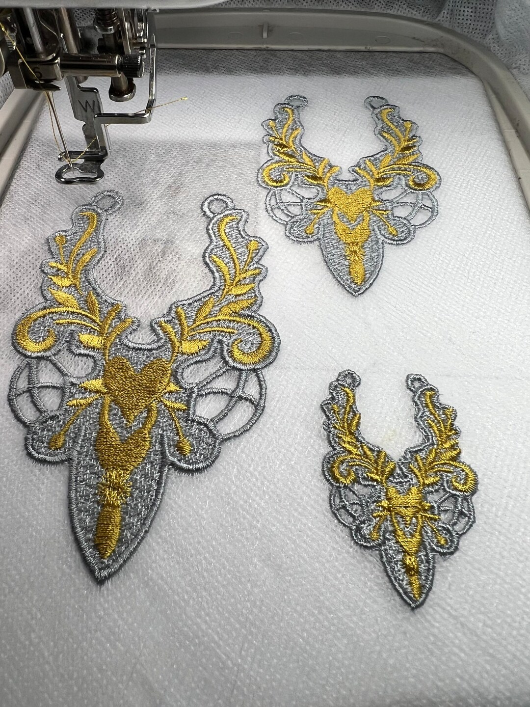 Dolls Necklace Machine Embroidery Design in Three Sizes - Etsy