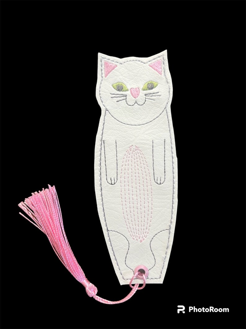 Kitty Bookmark Embroidery Design With Instructions for 7x5 - Etsy