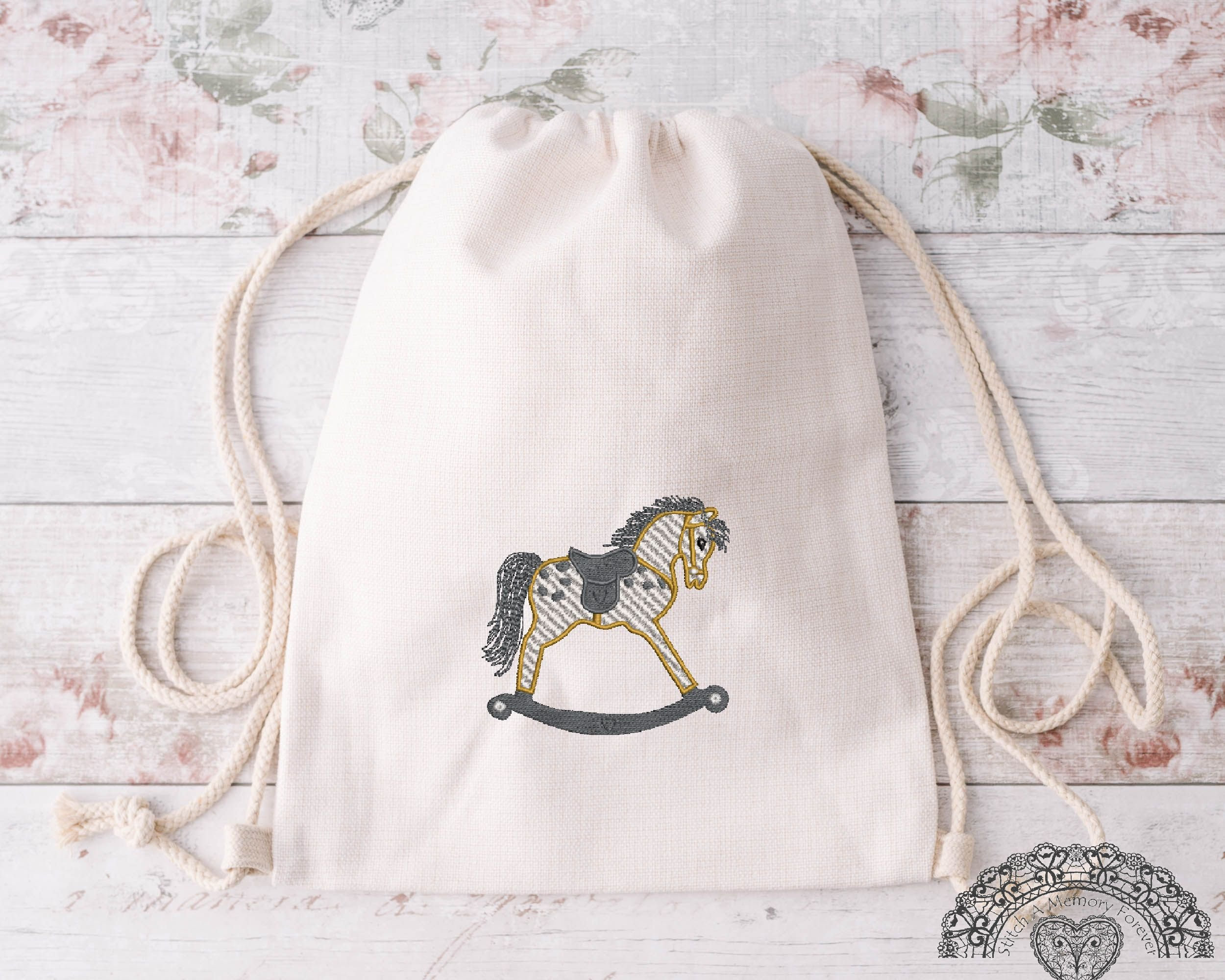 Rocking Horse Machine Embroidery Design for 7x5 Hoop and Above - Etsy