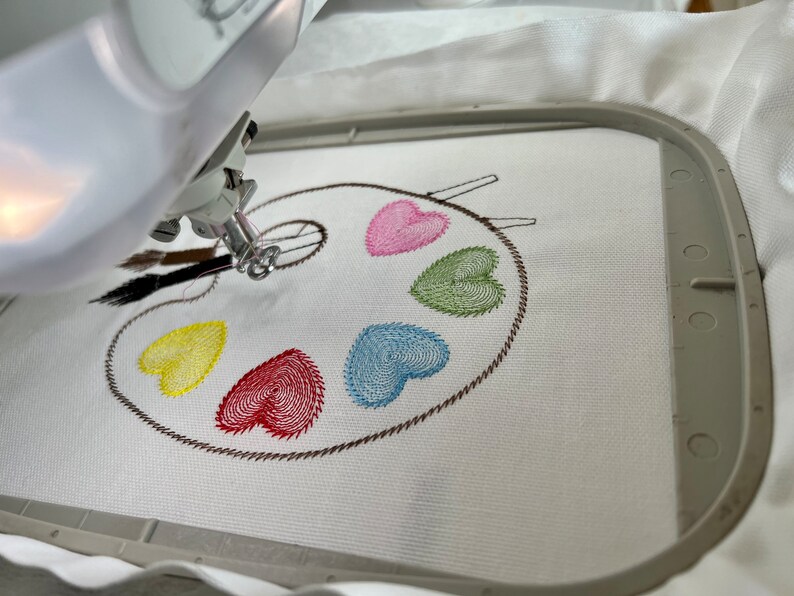 Paint Palette Quick Stitch Machine Embroidery Design in 2 Sizes - Etsy