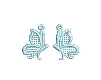 Butterfly FSL Earrings Embroidery Design / Machine Embroidery ...