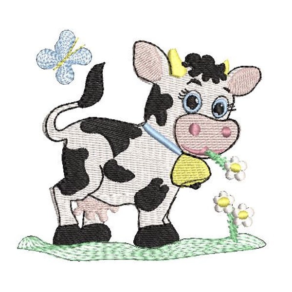 Cow Embroidery - Etsy