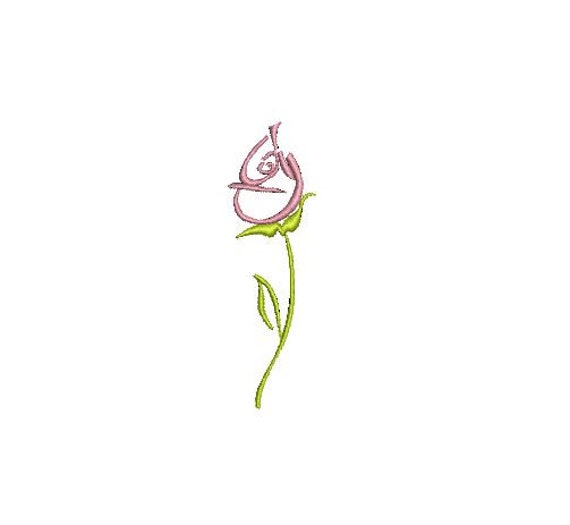 Stylish Elegant Simple Rose Embroidery Design in Sizes - Etsy