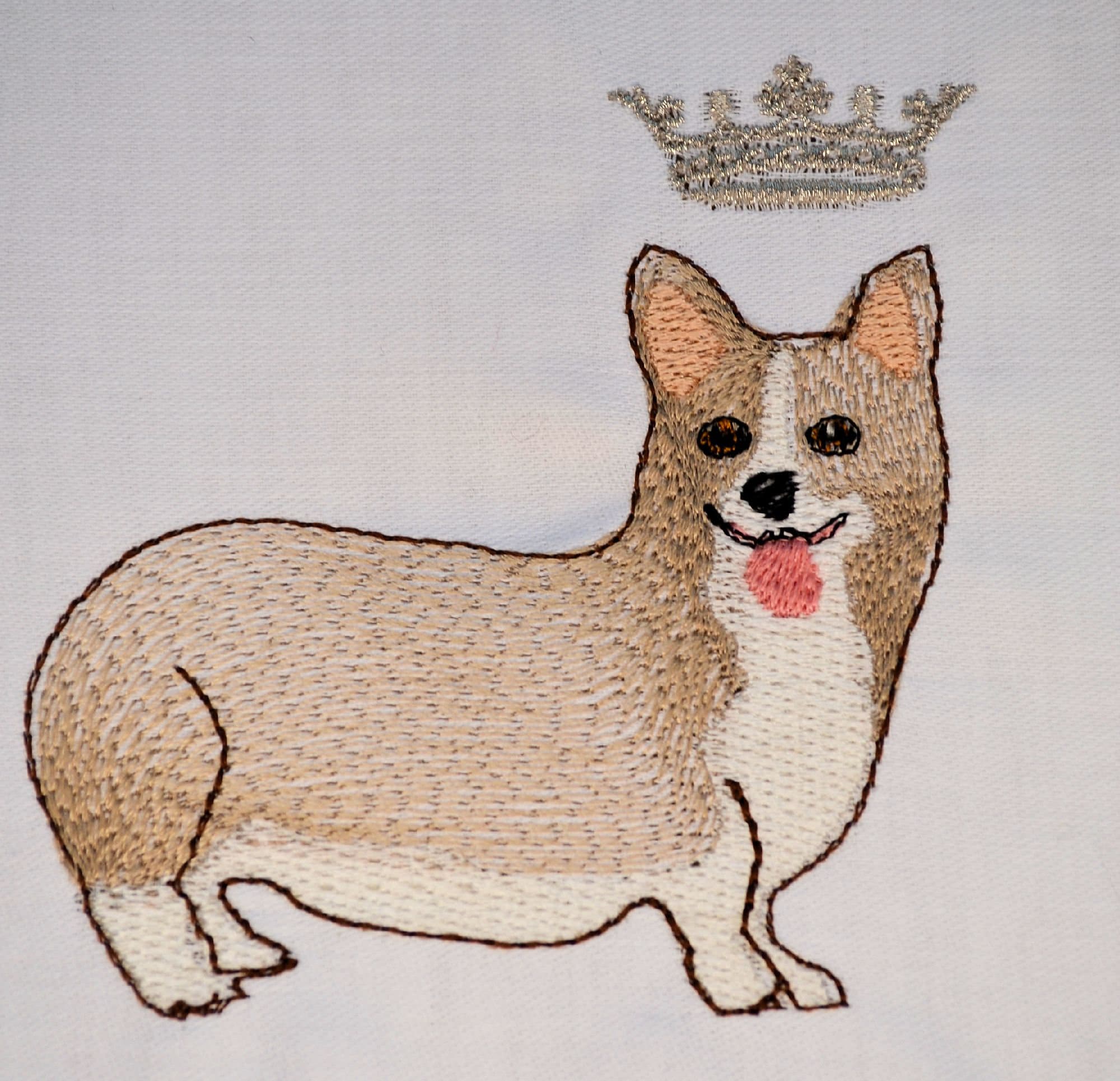 Royal Corgi Machine Embroidery Design - Etsy