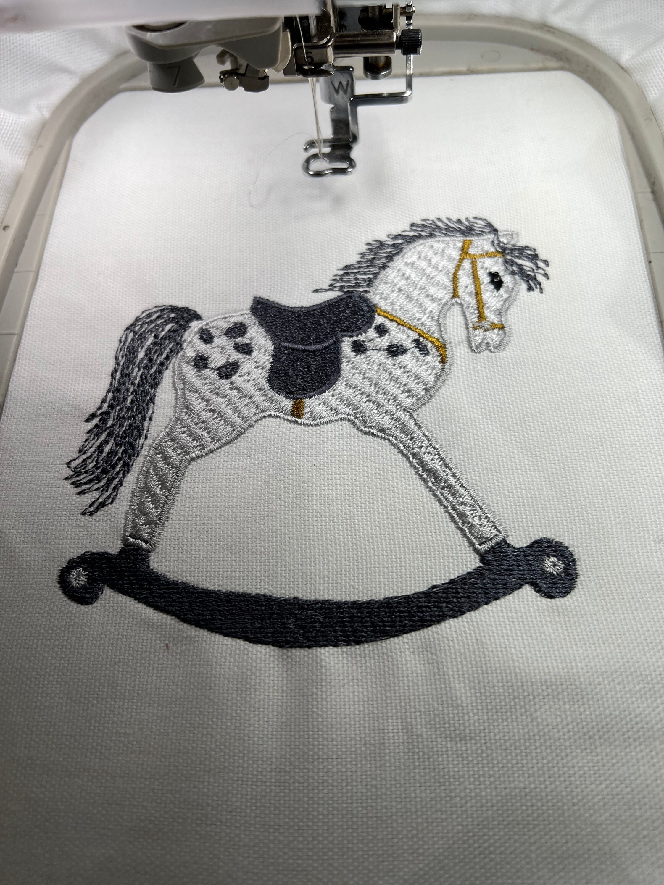 Rocking Horse Machine Embroidery Design for 7x5 Hoop and Above - Etsy