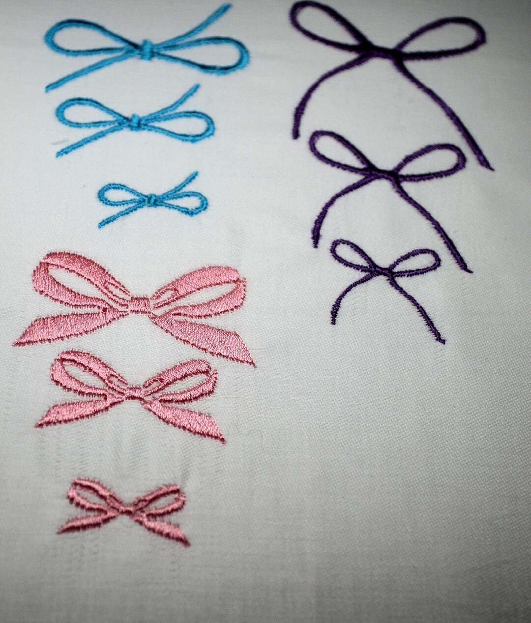 Prettty Bows 3 in Three Sizes for Embroidery Machines - Etsy