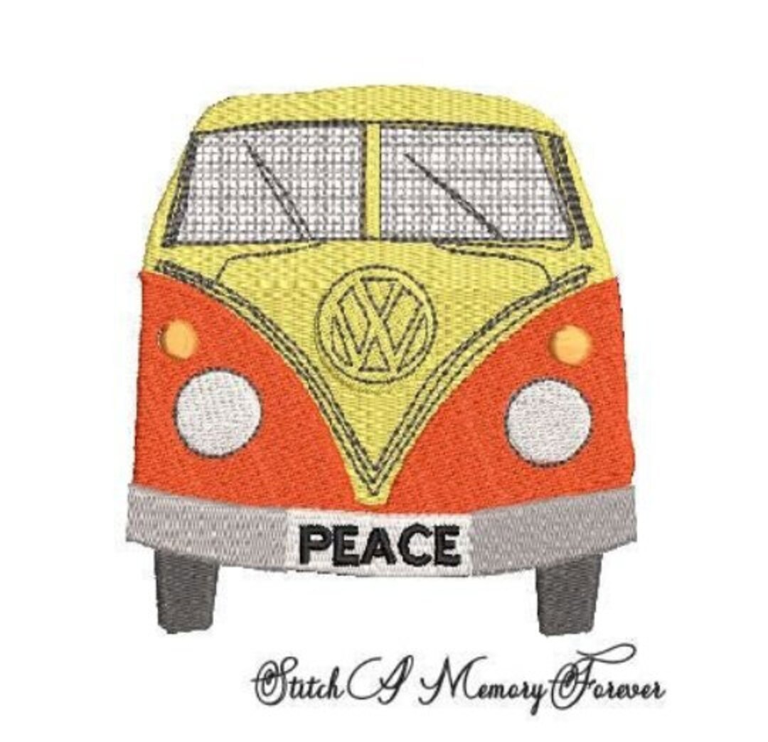 Campervan Embroidery Design in 3 Sizes - Etsy