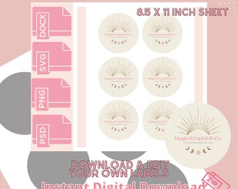 Diy Sticker Template | Etsy