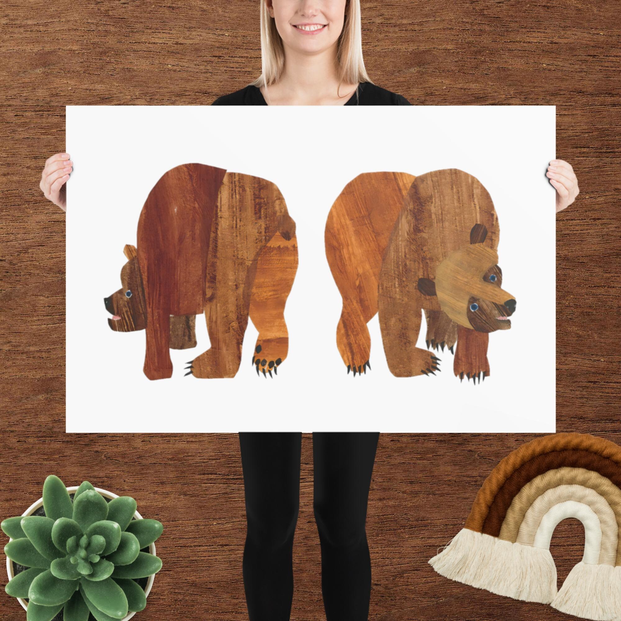 The Big Brown Bear, Wood Bear, Poster - Etsy