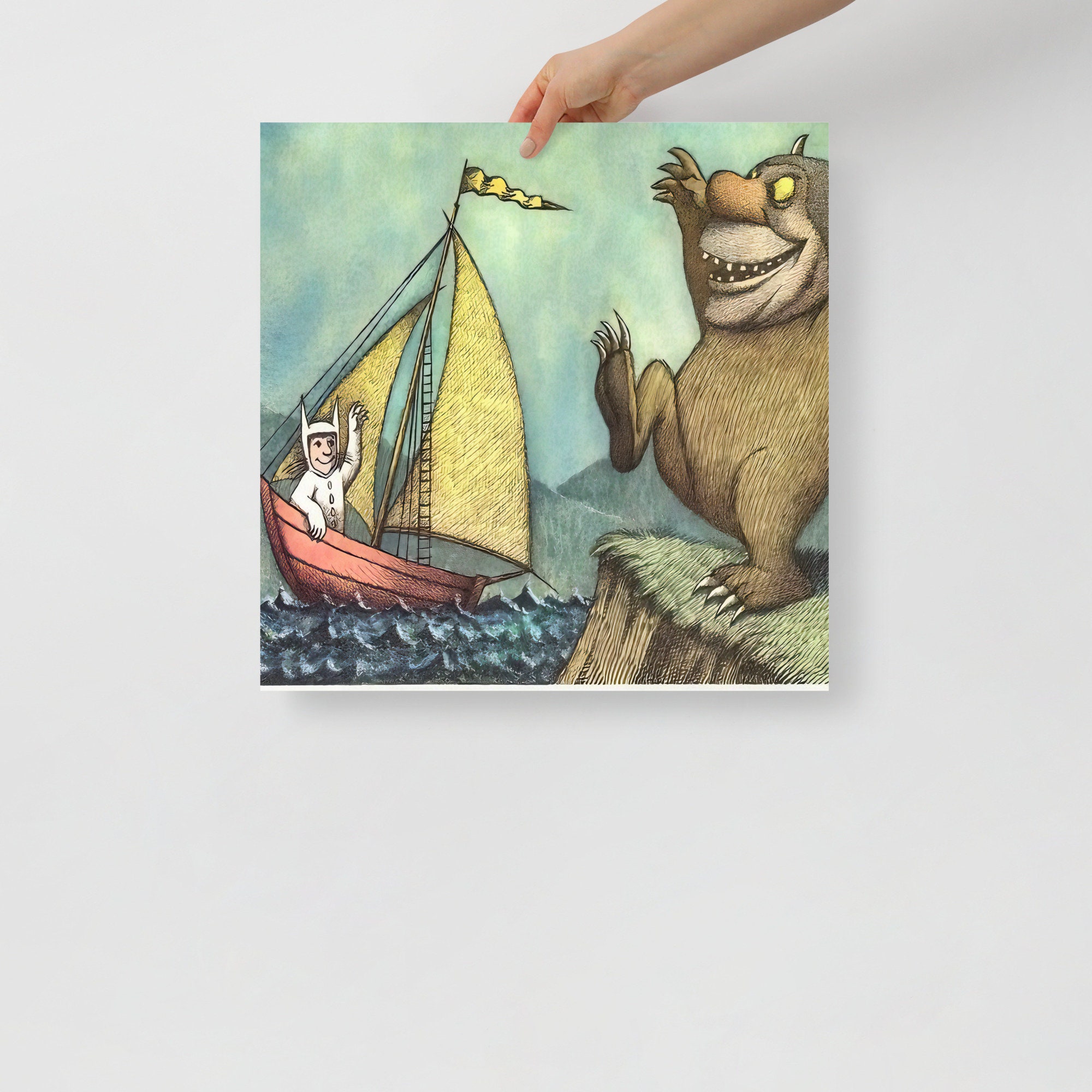 Wild Things Romp Poster, Max's Journey, Sailing Among Wild Things - Etsy