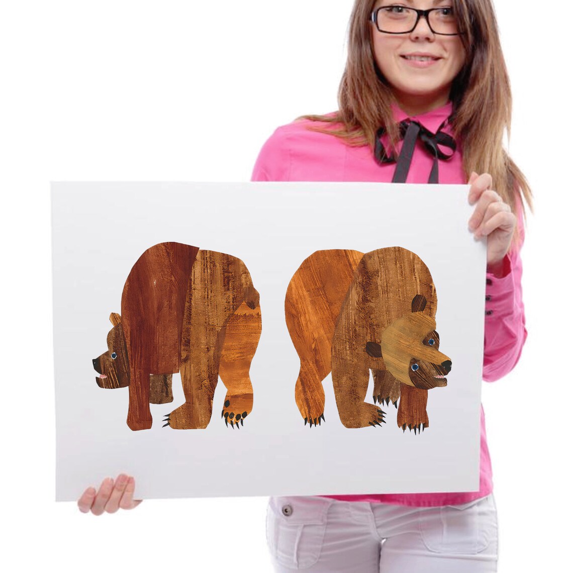 The Big Brown Bear, Wood Bear, Poster - Etsy
