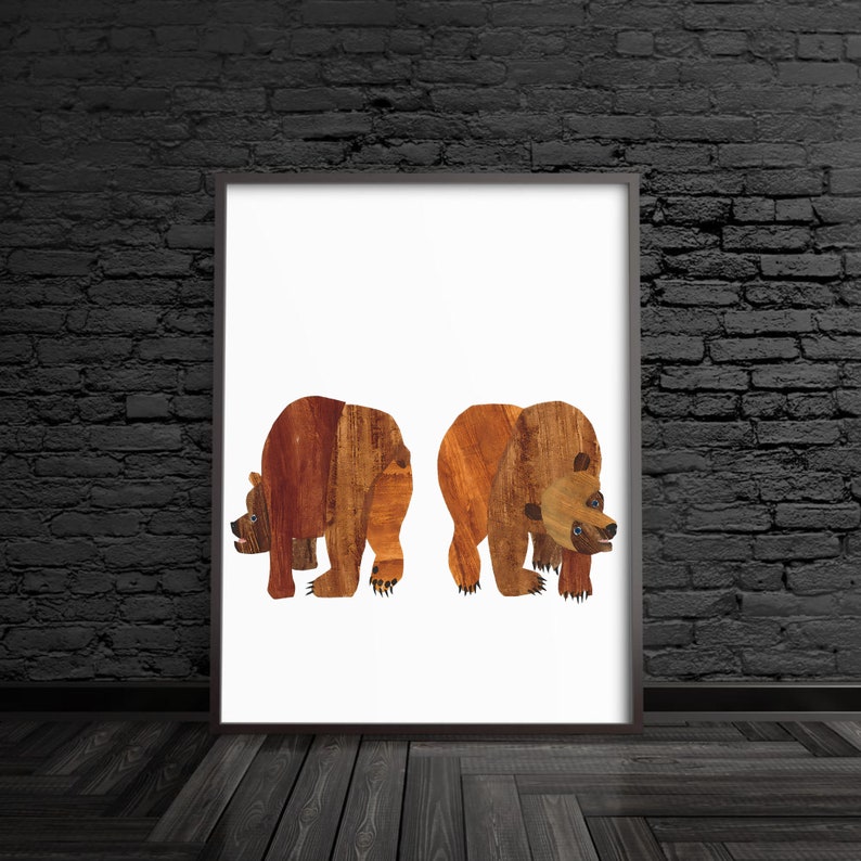 The Big Brown Bear, Wood Bear, Poster - Etsy