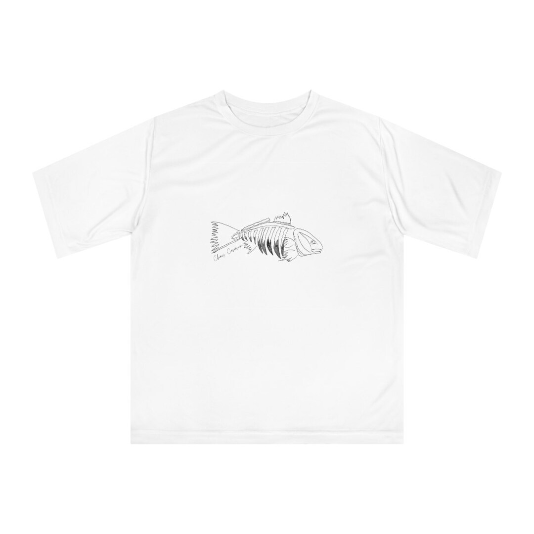 Redfish Skeleton Unisex Zone Performance T-shirt - Etsy