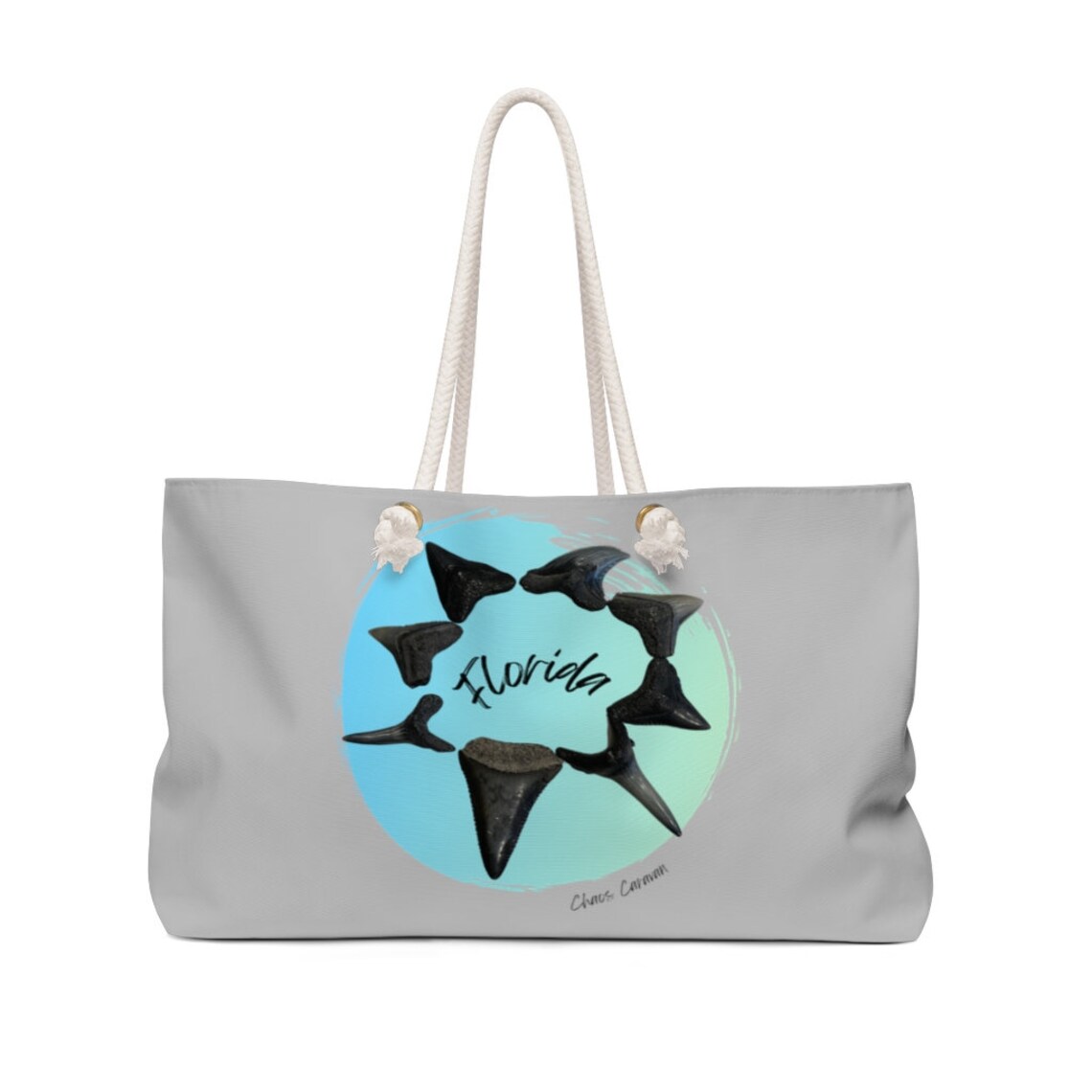 Florida Shark Tooth Fossil Weekender Bag - Etsy