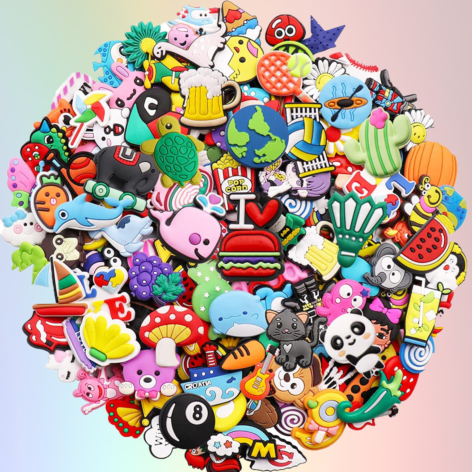 20pc 600pcs Random Shoe Charms for Shoes With Holes Works - Etsy