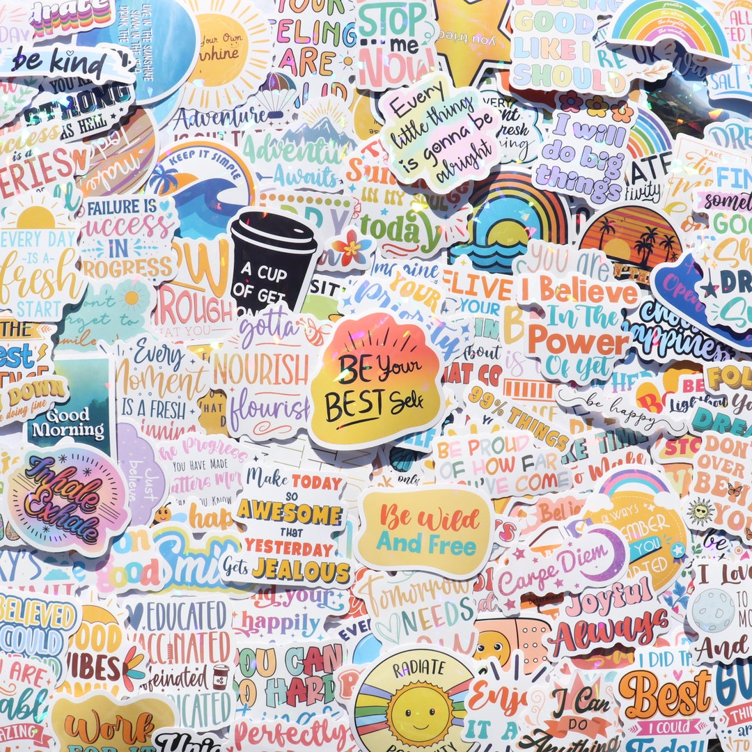 Inspirational Stickers 20-300pcs, Shine Motivational Sticker Pack ...