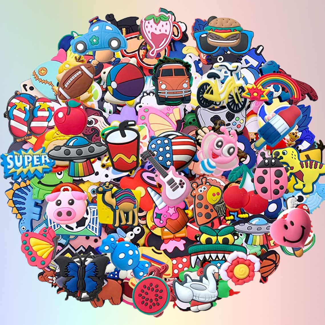 20pc 600pcs Random Shoe Charms for Shoes With Holes Works - Etsy