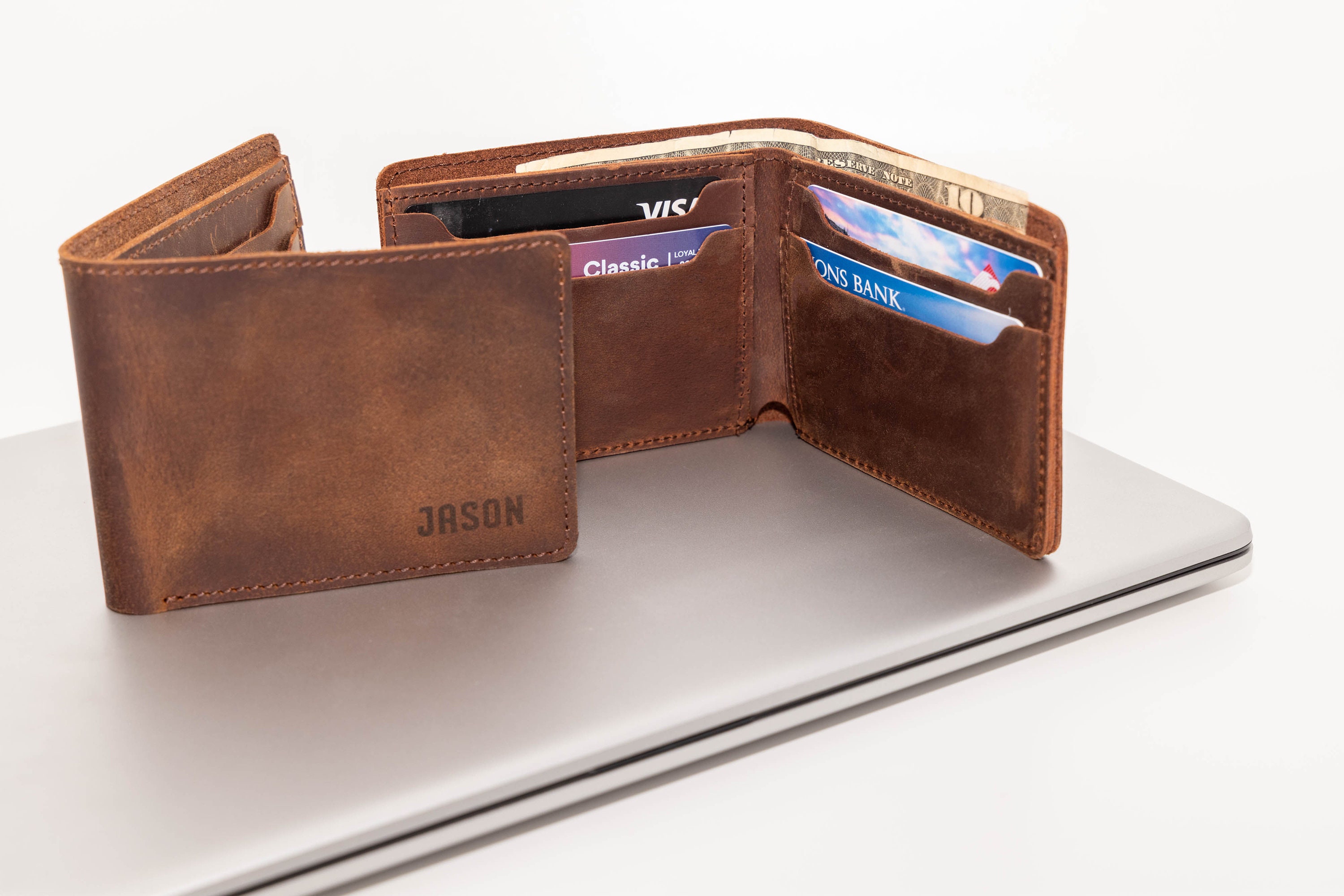 Engraved Wallet for Him Personalized Wallet for Dad Gift for - Etsy