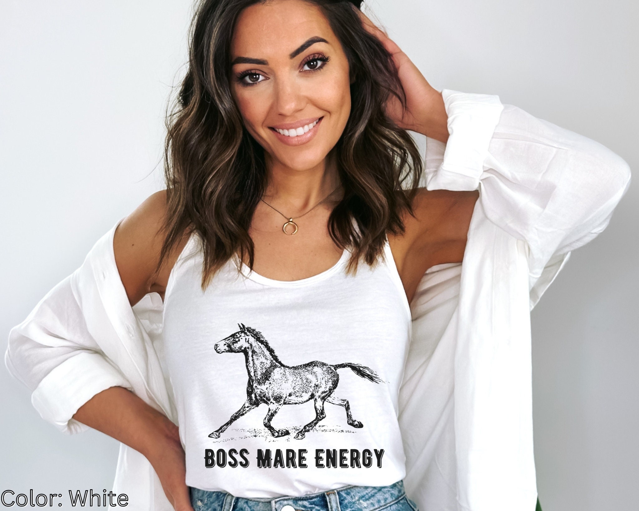 Boss Mare Energy Racerback Tank Horse Country Western - Etsy