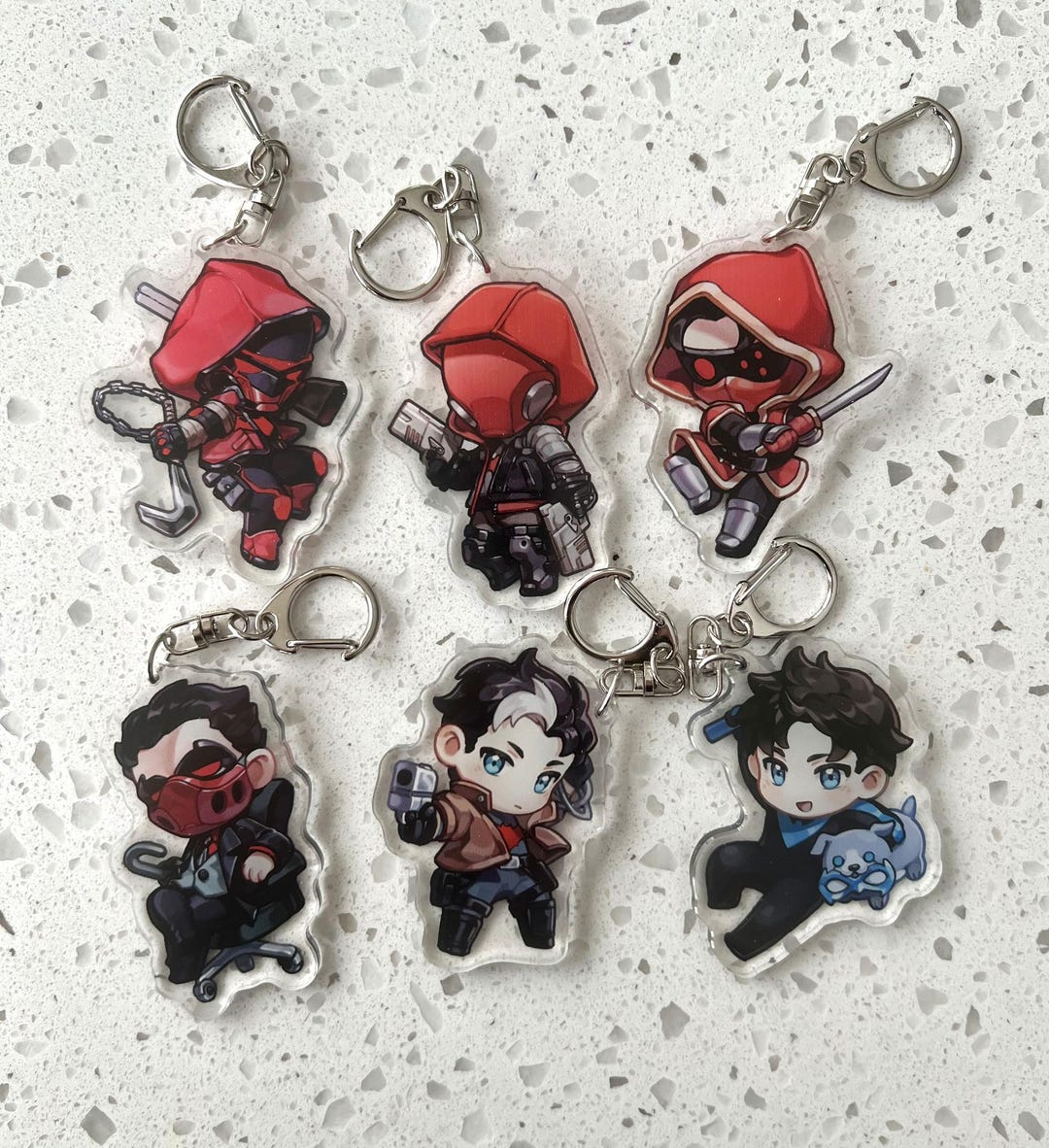 PRESALE Red Hood and Nightwing Acrylic Charm/sticker - Etsy
