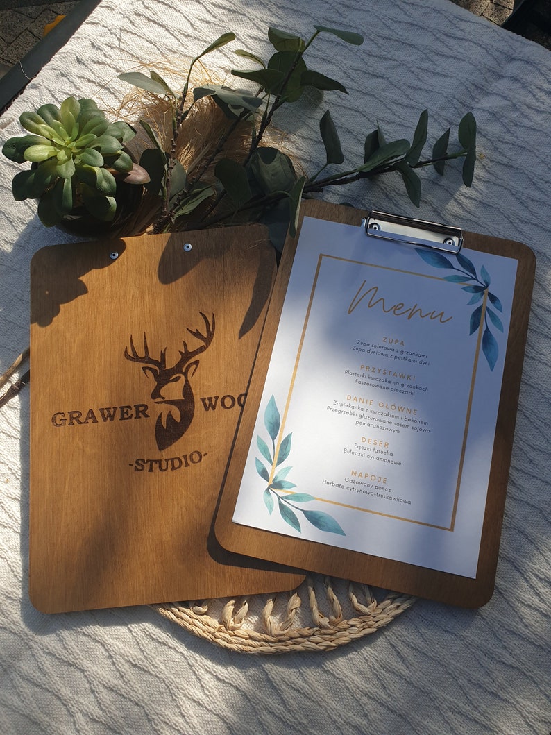 Wooden Restaurant Menu Board Wooden Menu Holder A4 or A5 Restaurant ...