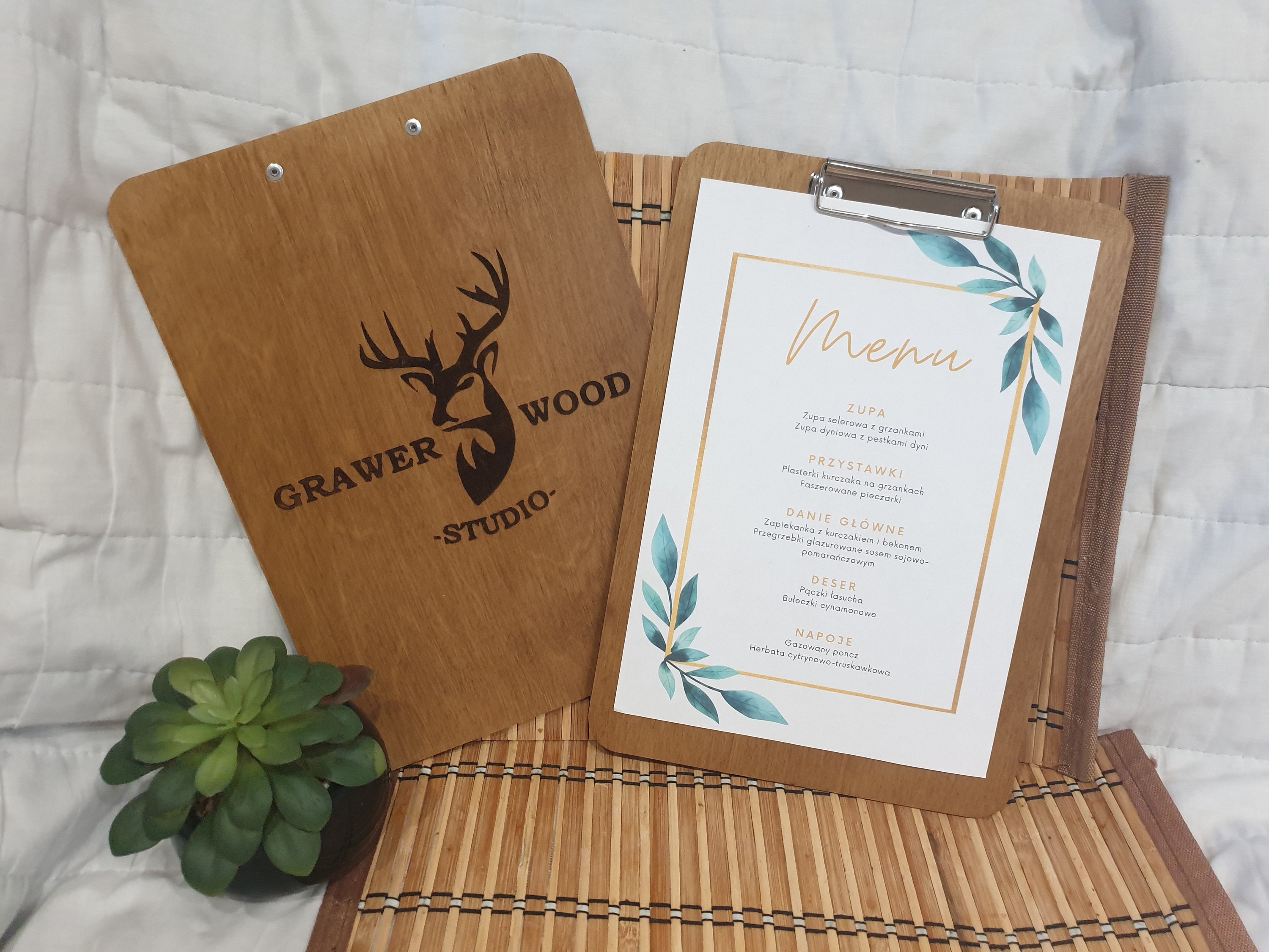 Wooden Restaurant Menu Board Wooden Menu Holder A4 or A5 Restaurant ...