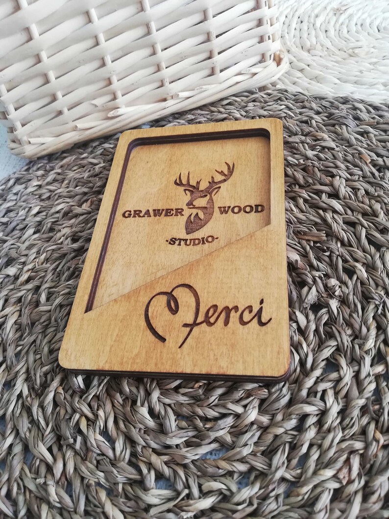 Check Presenter With Your Logo, Wooden Check Holder, ,bill Holder ...