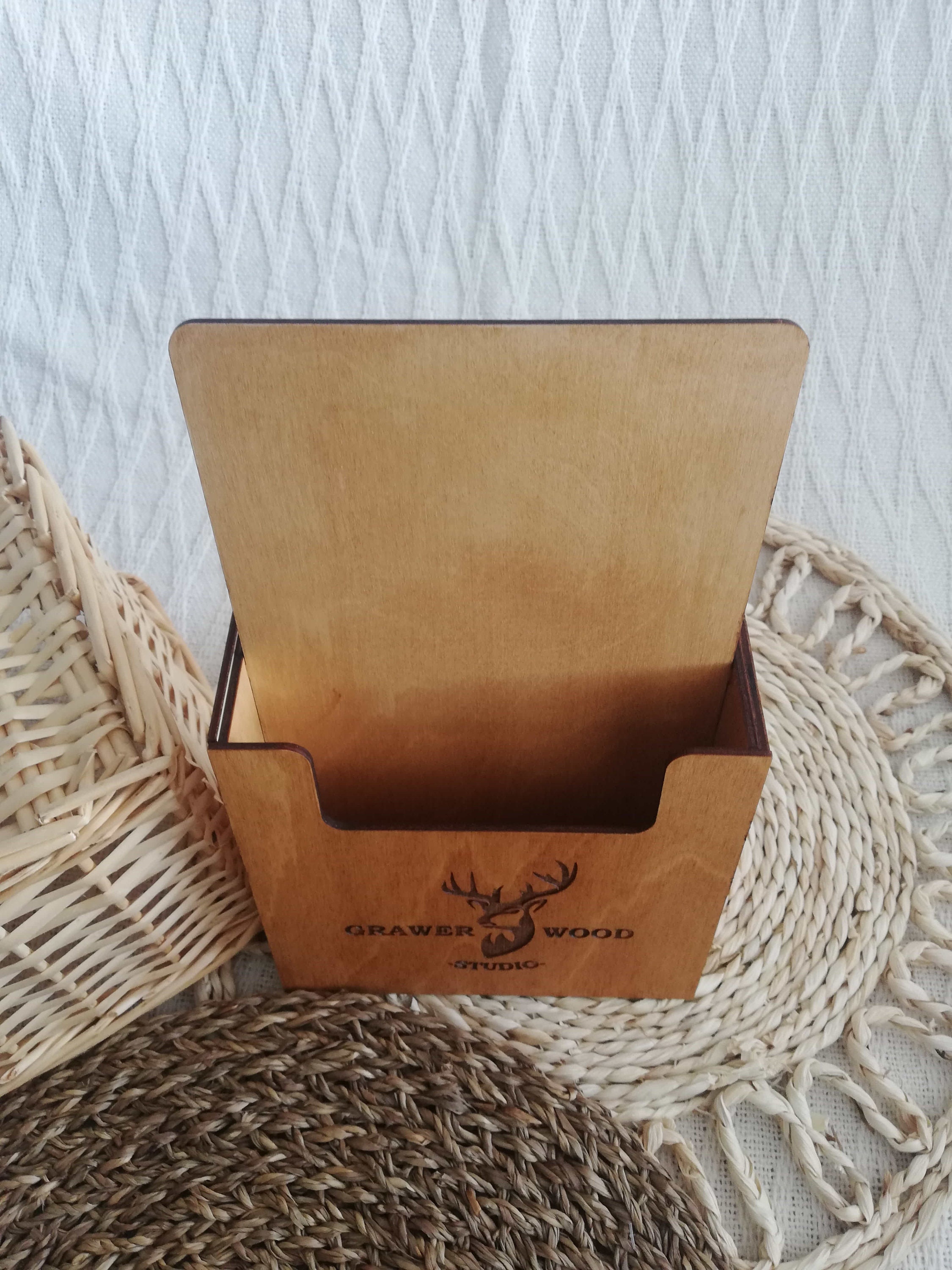Wooden Leaflet Container | Leaflet Box | Advertising Leaflets Box ...