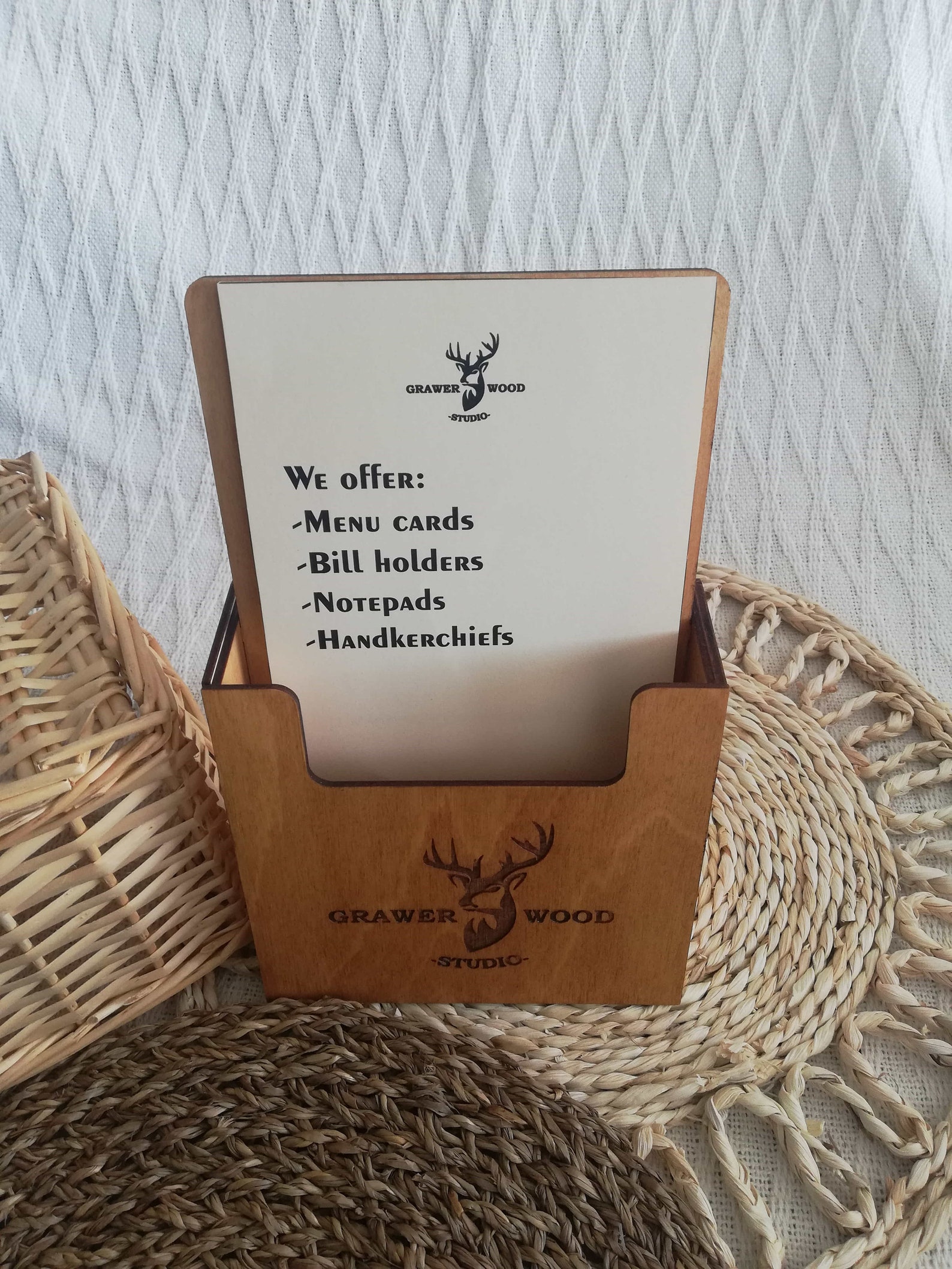 Wooden Leaflet Container | Leaflet Box | Advertising Leaflets Box ...