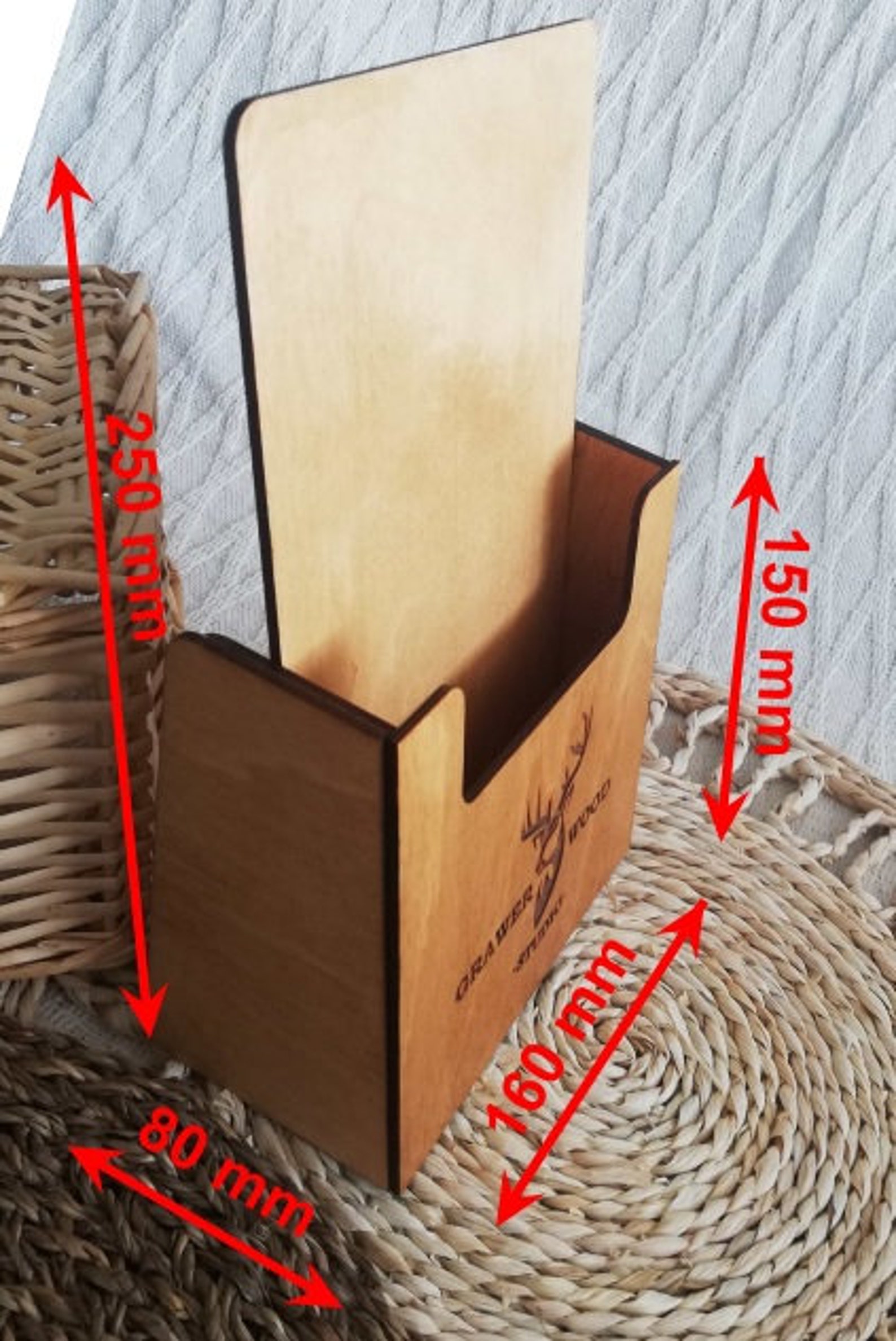 Wooden Leaflet Container | Leaflet Box | Advertising Leaflets Box ...