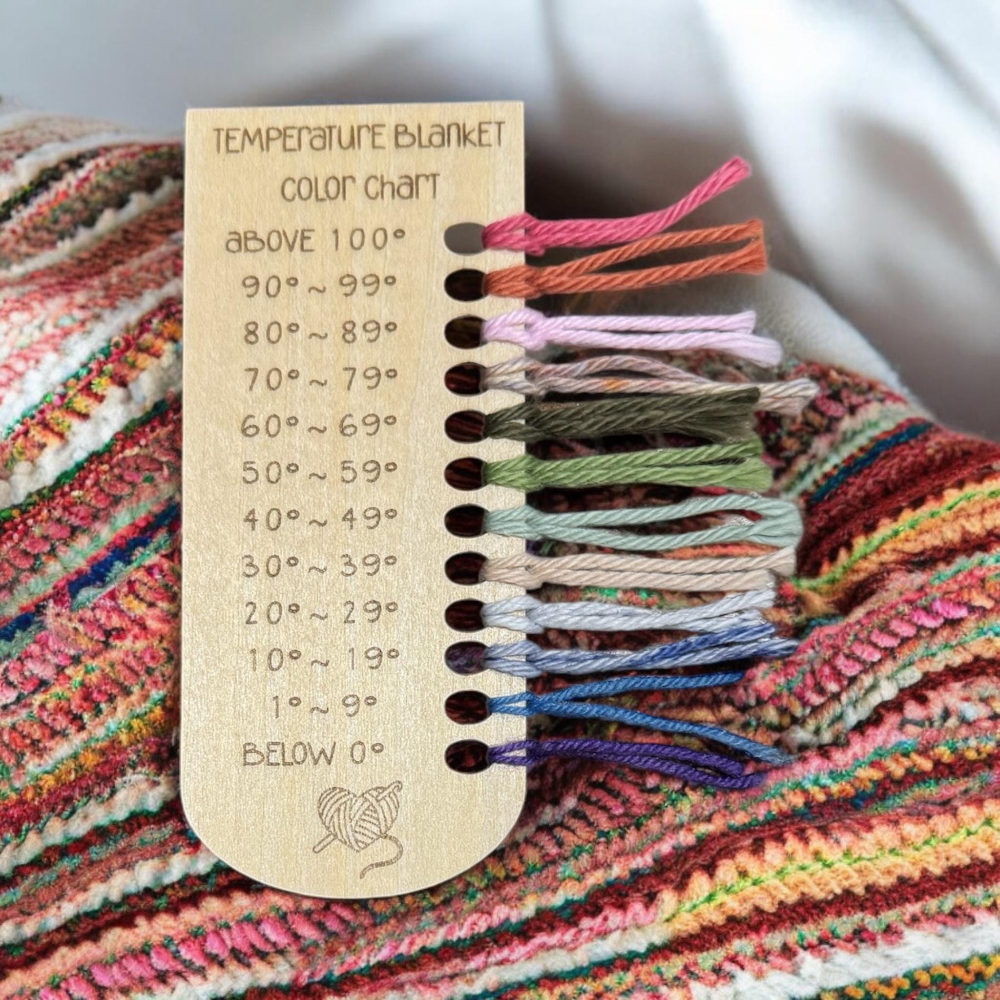 Temperture Blanket Color Chart. - Etsy