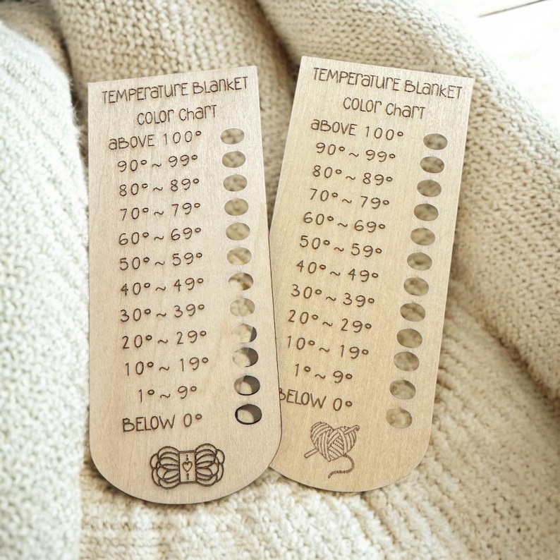 Temperture Blanket Color Chart. - Etsy