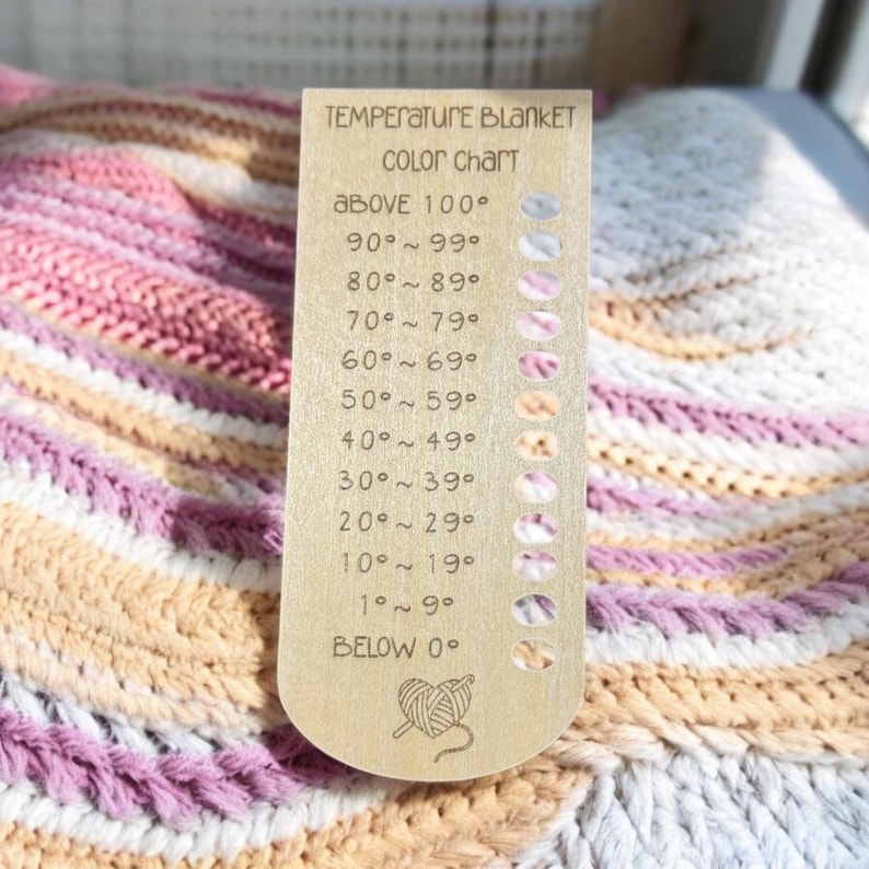 Temperture Blanket Color Chart. - Etsy
