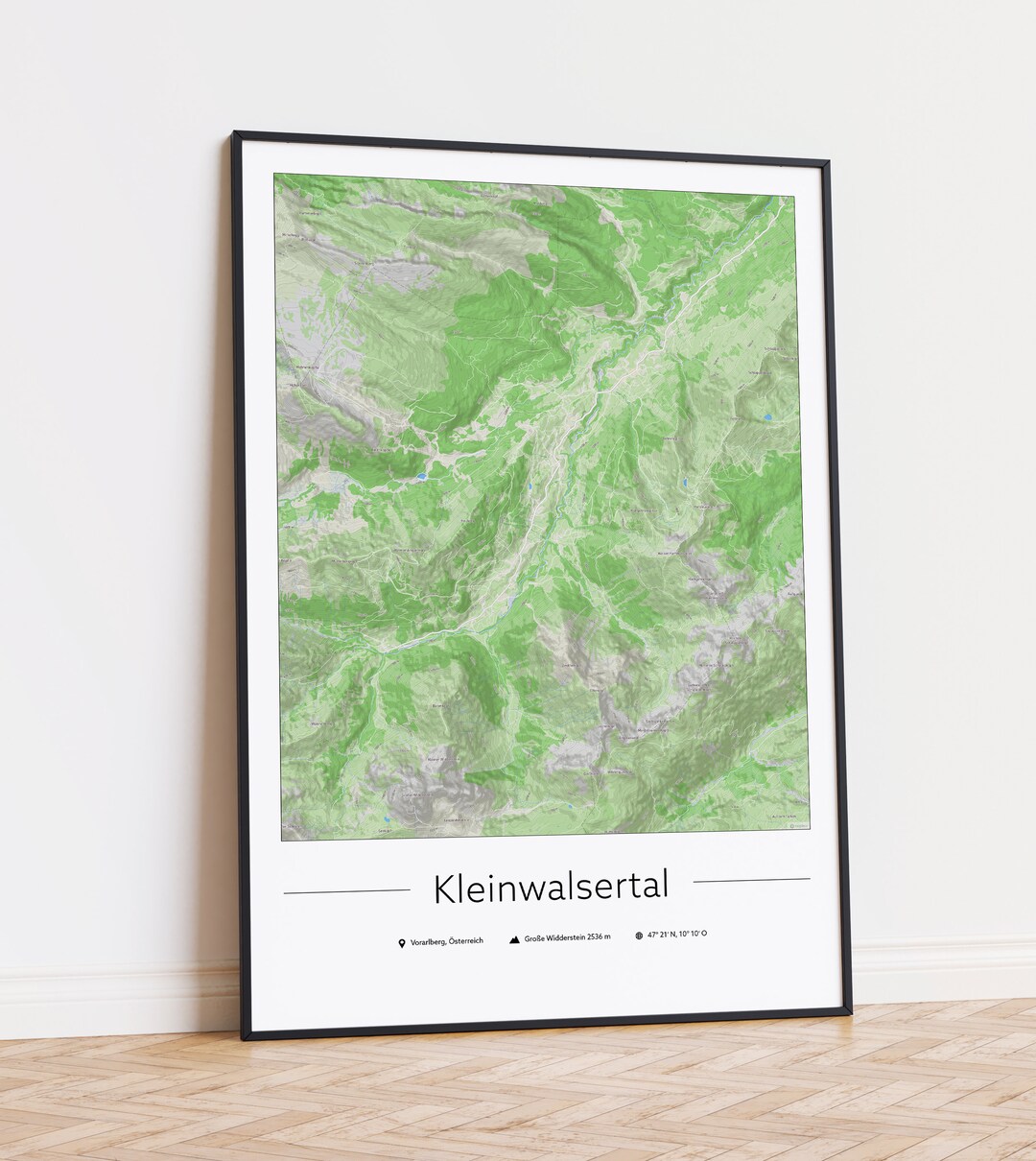 Kleinwalsertal Poster Topographic Map A2 Digital Download - Etsy