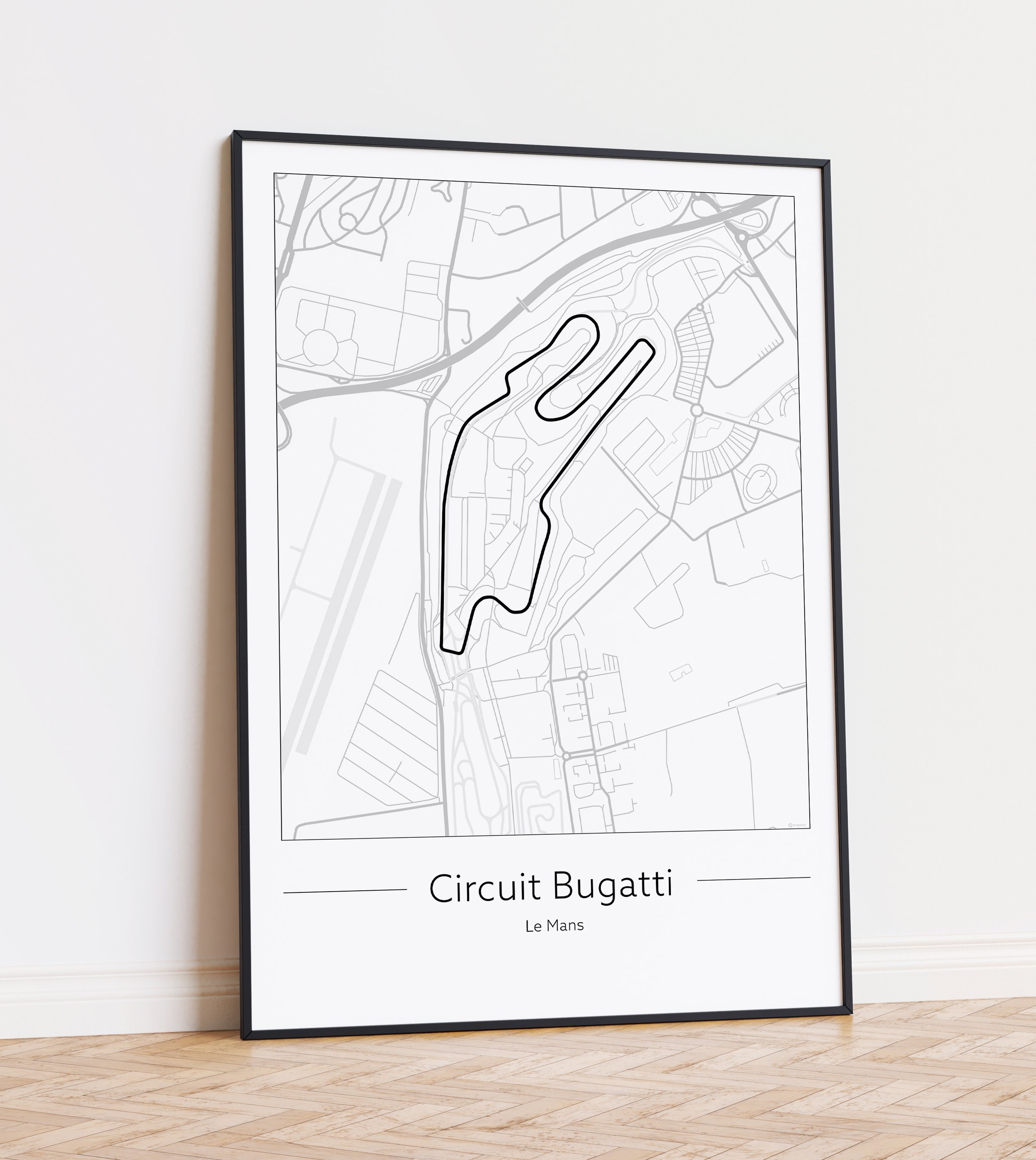 Circuit Bugatti Le Mans Map Printable Poster 2 Variants Minimalist Map ...